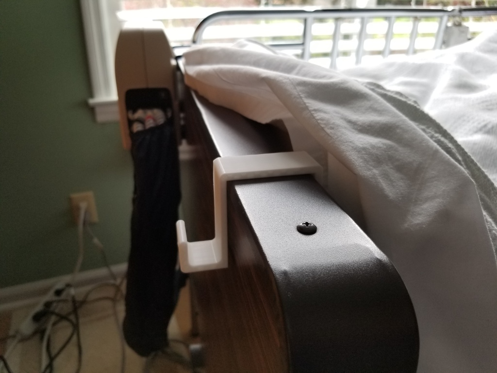 Hospital Bed Footboard Hook by jlathem | Download free STL model ...