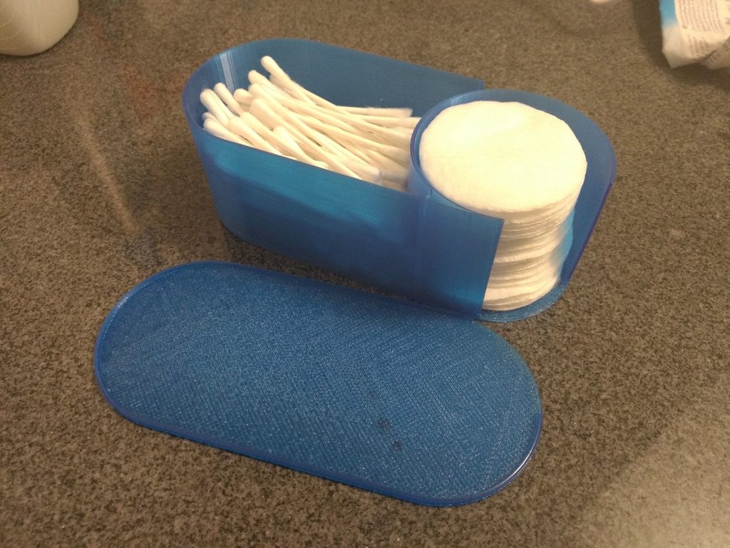 Cotton buds and pads container with lid - in vase mode by Aleksandr ...