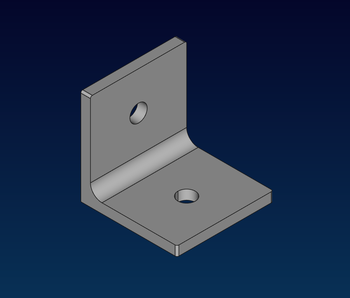 Winkel 50x50x5 mit Bohrung 9Ø / Angle 50x50x5 with hole 9Ø by Daki3D ...