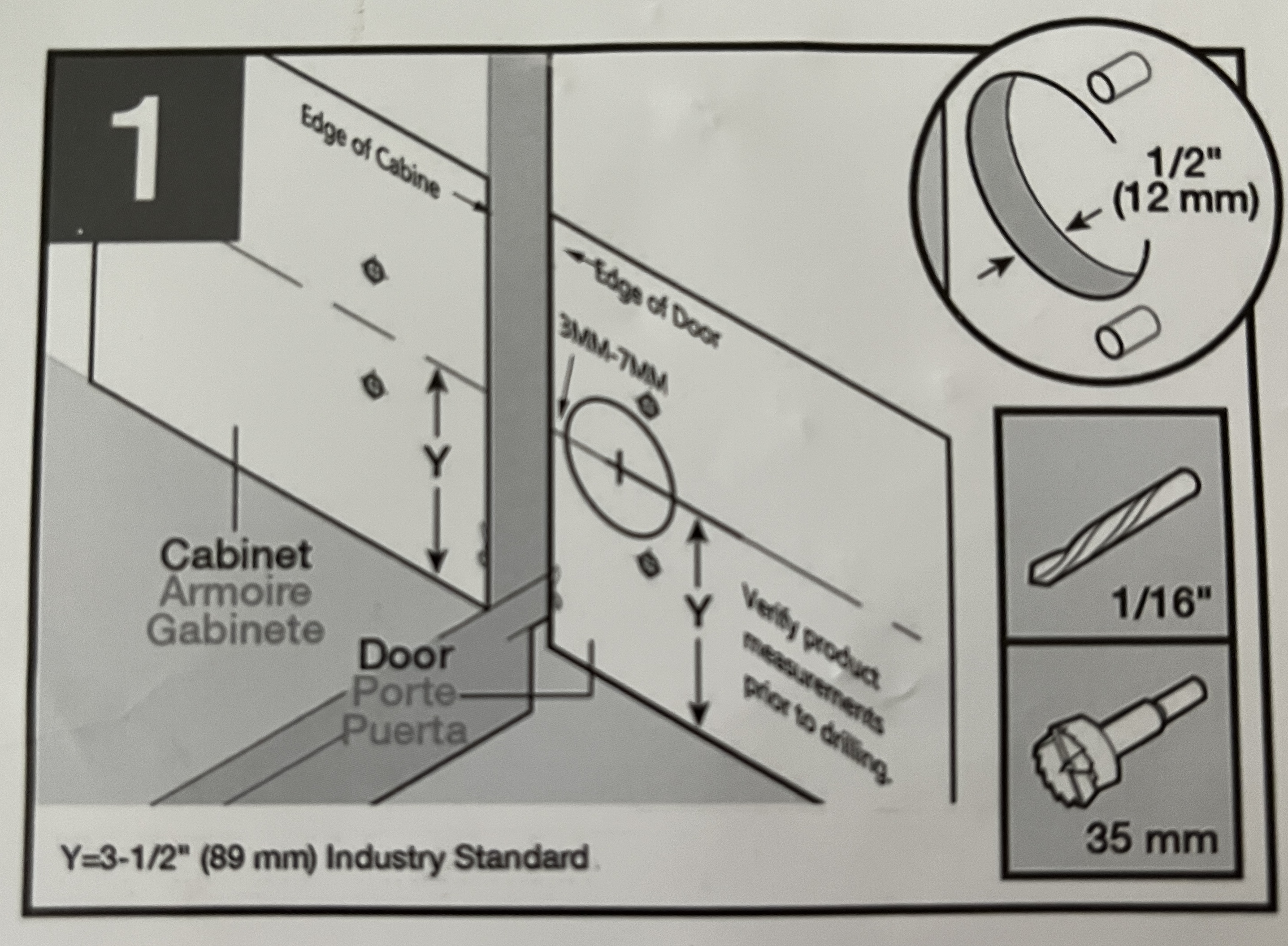 Drill Template Cabinet Door Hinge By 3dprint help Download Free STL