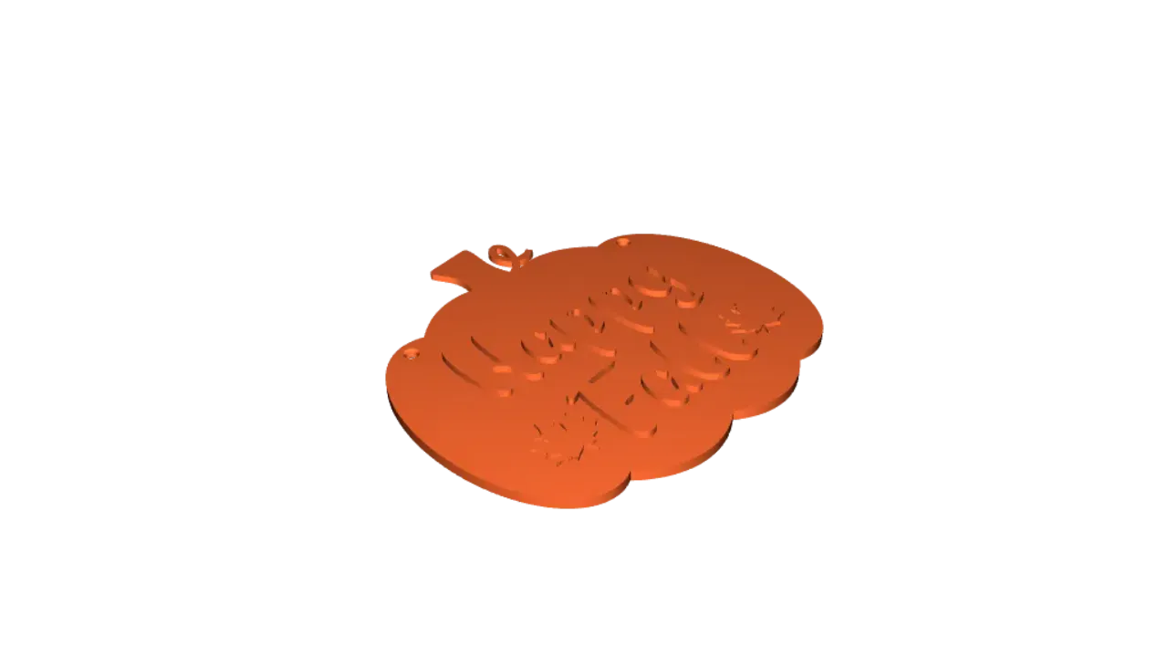 Happy Fall Sign (REMIX) by PiNK_3DP | Download free STL model ...