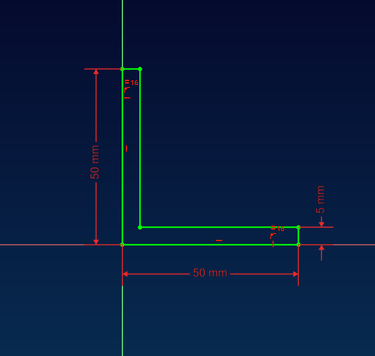 Winkel 100x50x50x5 mit 9er Bohrung / Angle 100x50x5 with 9 hole by ...