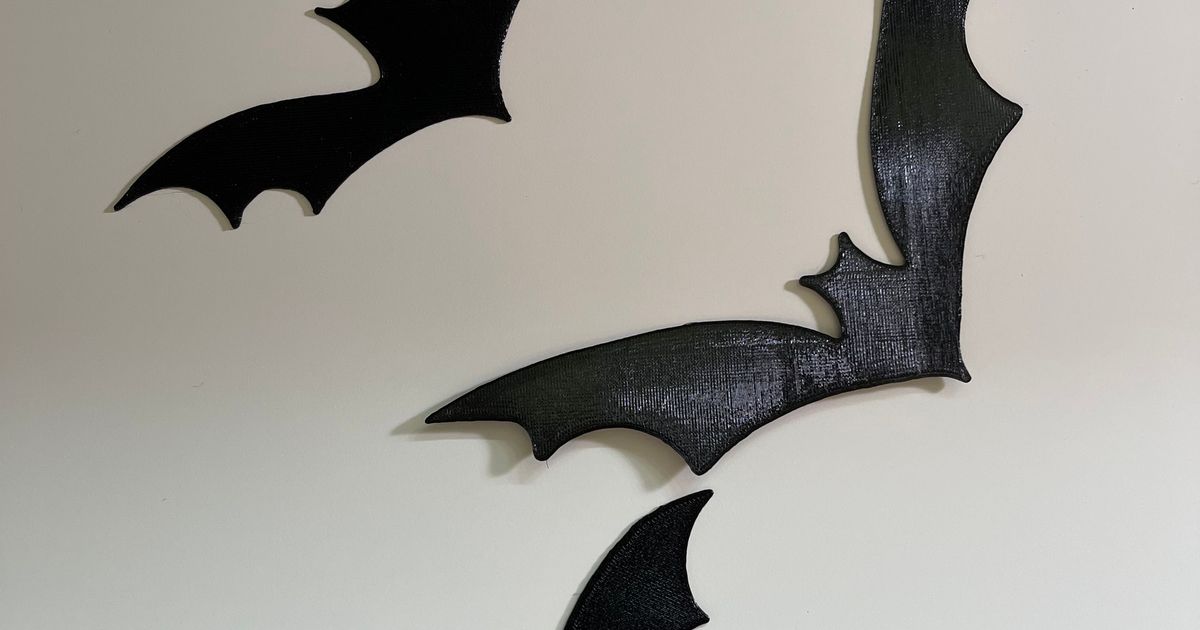 Vintage Halloween Bat Wall Decor by ihavegerms | Download free STL ...
