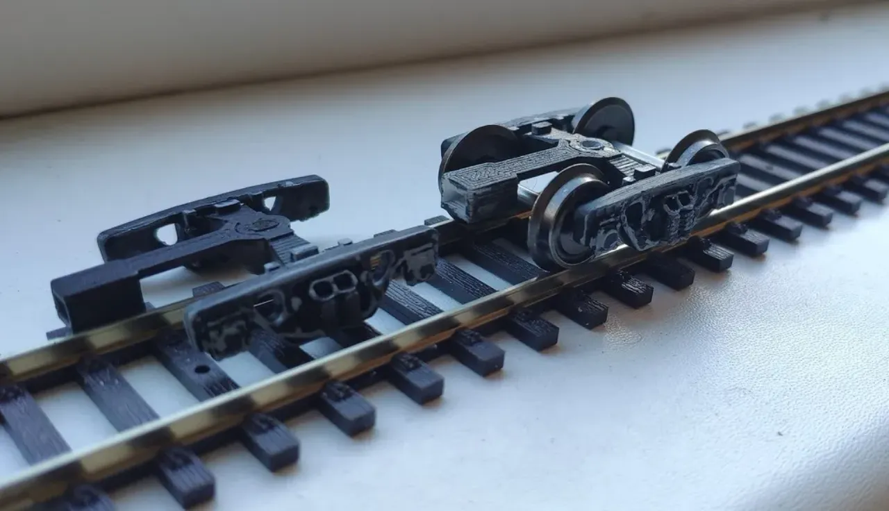 Train bogie model 18-100, H0 scale by positron | Download free STL model | Printables.com