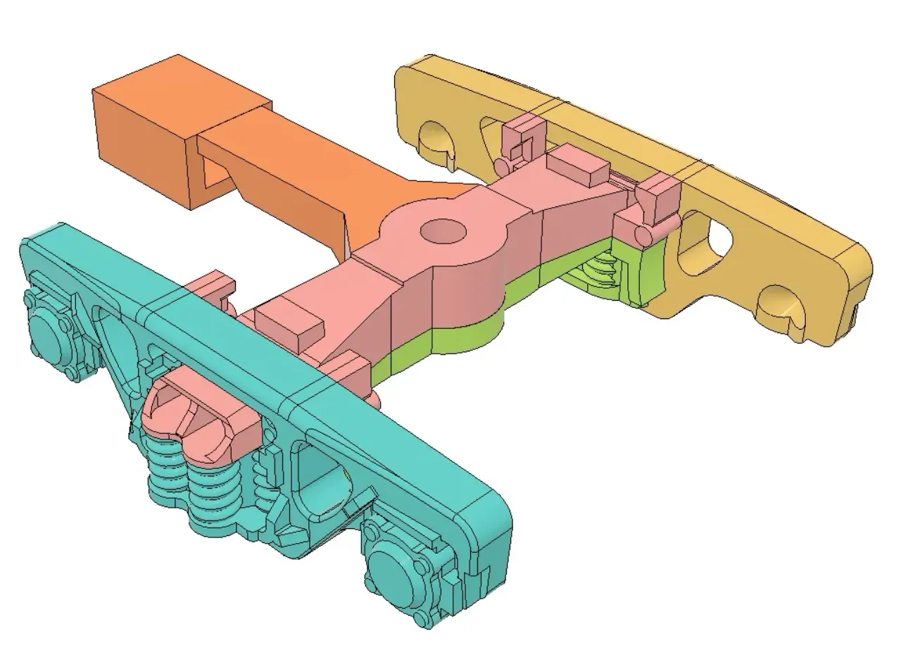 Train bogie model 18-100, H0 scale by positron | Download free STL model | Printables.com