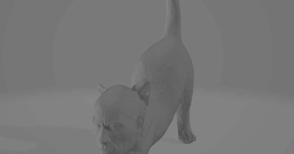 Dwayne "The Cat" Johnson by mspchill | Download free STL model ...