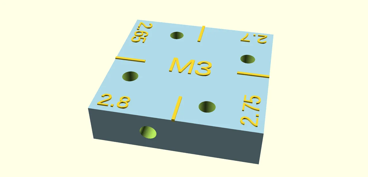 Screw hole size test by Robert | Download free STL model | Printables.com