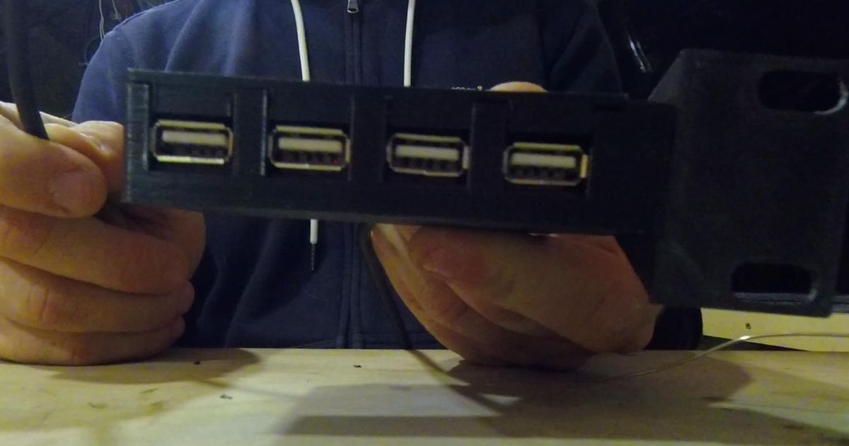 Rack mount 4 Port USB by AuroraProjects | Download free STL model ...