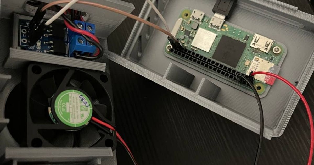 Raspberry pi zero 2 W case with PWM by bored_panda_007 | Download free ...