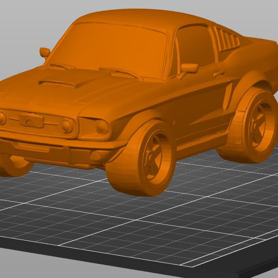 mustang fast back 1967 cartoon by Théo | Download free STL model ...