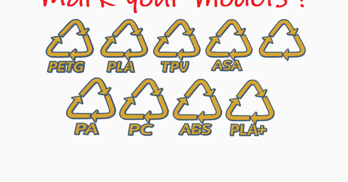 Recycle marks by Heine Sørensen | Download free STL model | Printables.com