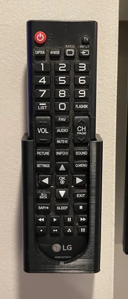 LG remote control holder/wall mount by John L. | Download free STL ...