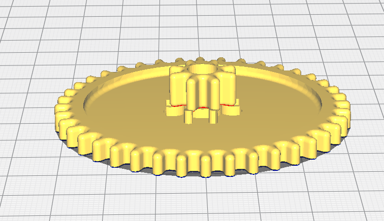 Double Gear With 8 and 40 Teeth by B._.render | Download free STL model ...