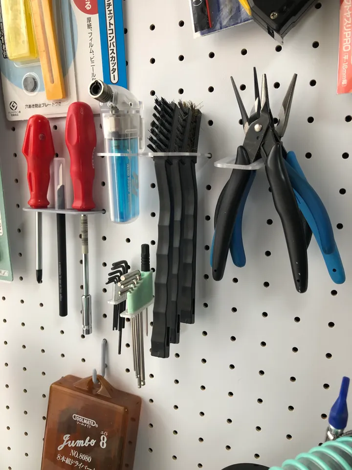 Customizable Holder for Pegboard with Square Holes by NovemberKou ...