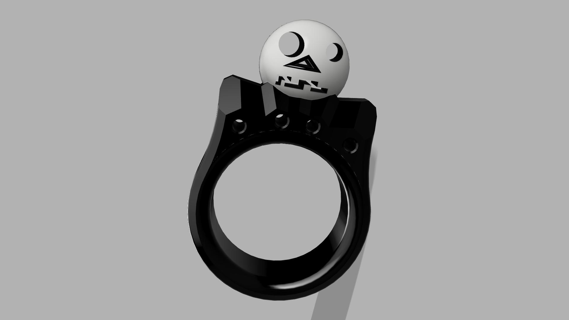 Halloween Ring "Skully" EXTRA BIG by NozzleSting | Download free STL ...