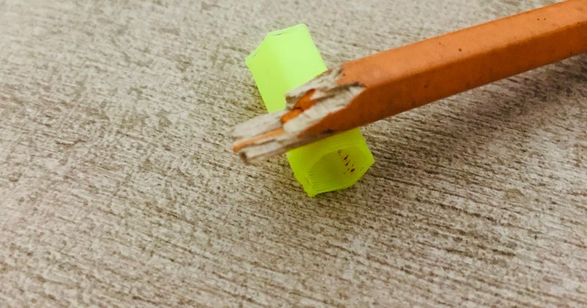 A hex pencil cap for a snapped pencil (singular) by waitwott | Download ...