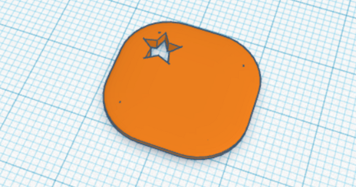 Blank keychain with star hole by waitwott | Download free STL model ...