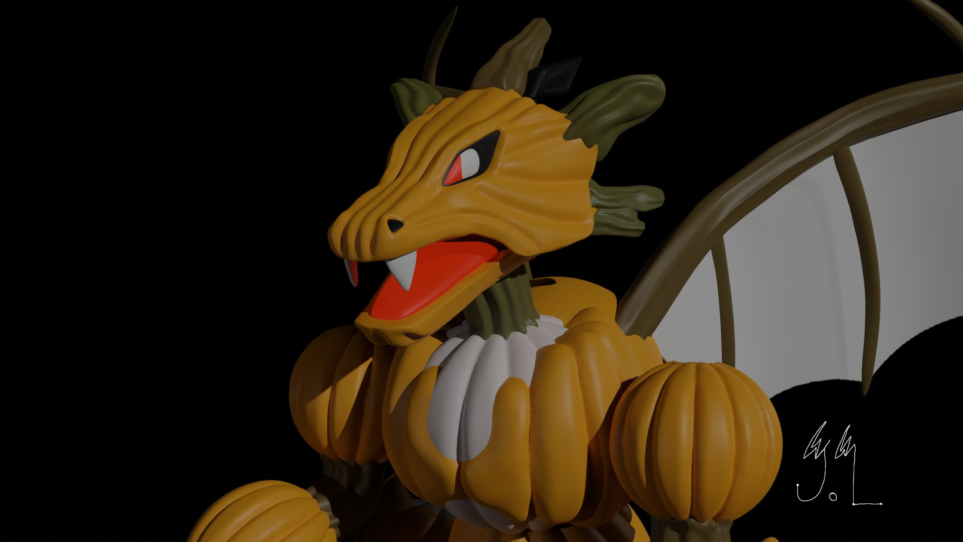 Pumpkinfied Scyther By Scenestruck Art Download Free Stl Model