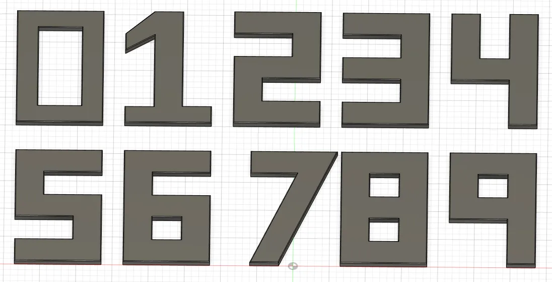 Numbers 0 - 9 120mm x 200mm x 8mm by Curather | Download free STL model ...