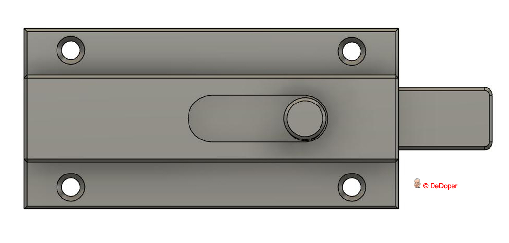 Inside and outside sliding latch by Dedoper | Download free STL model ...