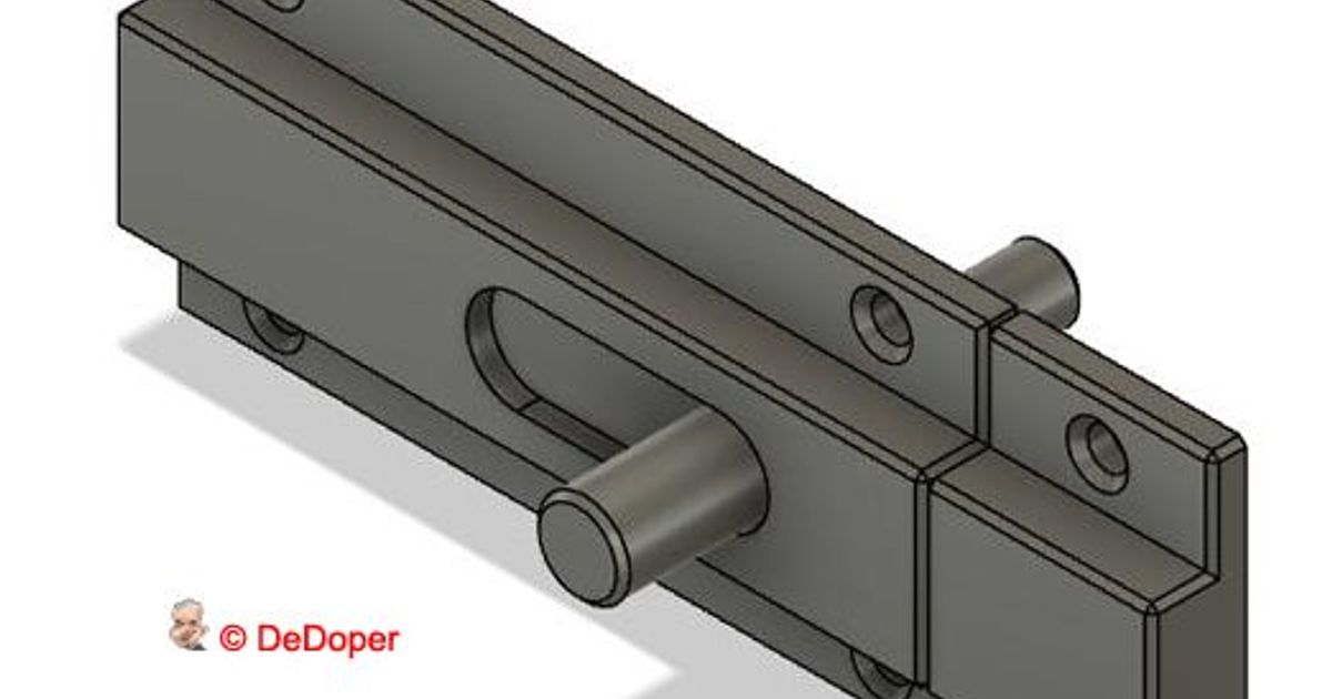 Inside and outside sliding latch by Dedoper | Download free STL model ...