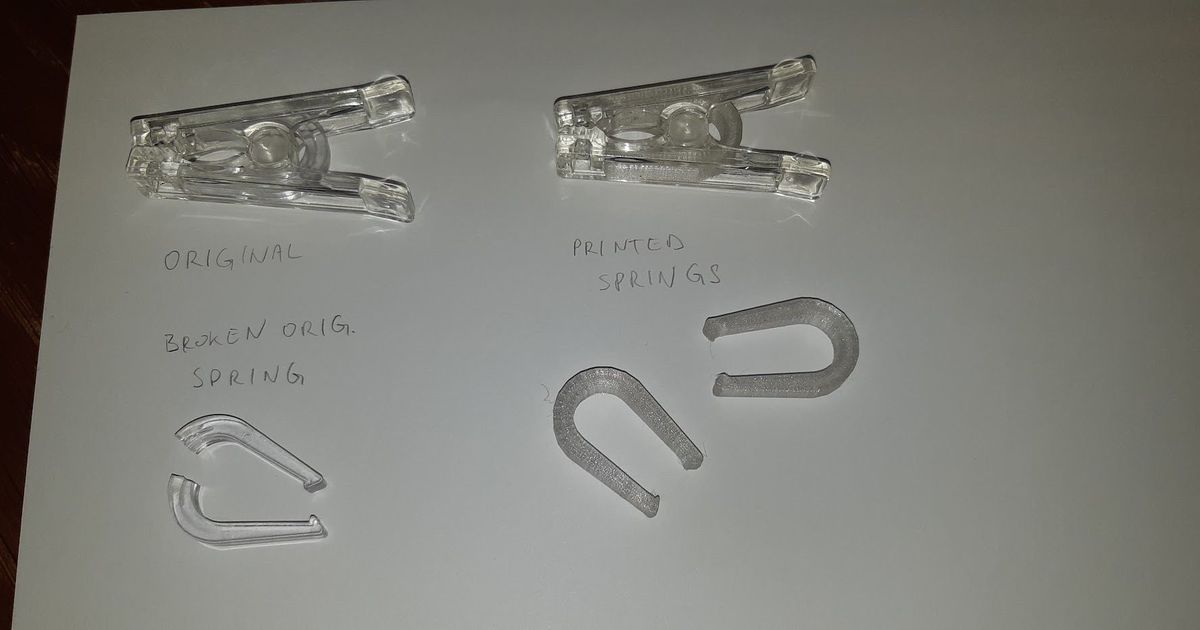 Ikea Clothe-peg (Clothepin) spring by Milos | Download free STL model ...