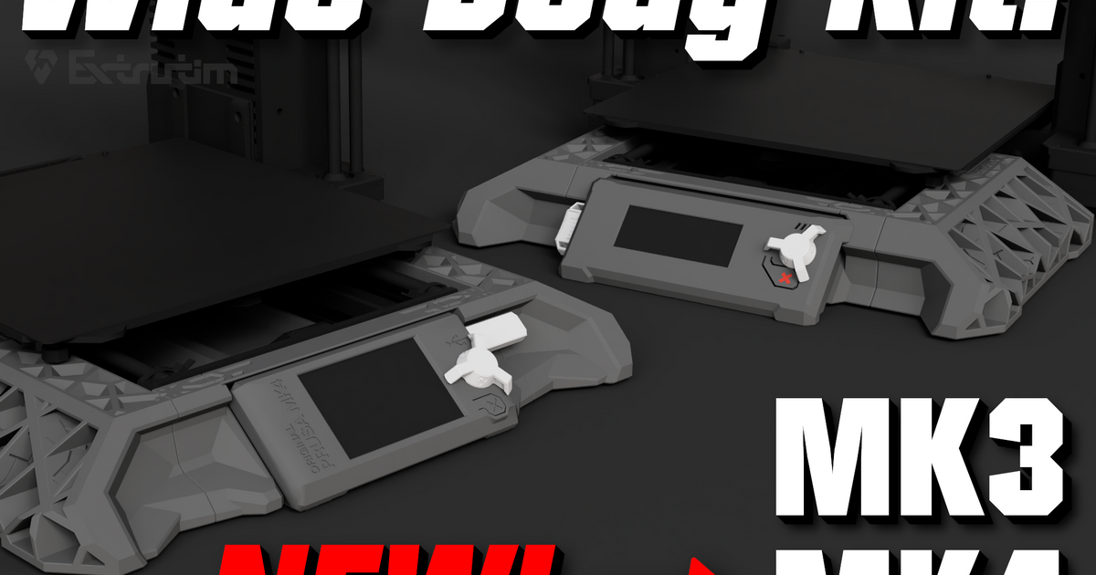 Prusa MK3 MK4 Body Kit | The Bulletproof Wide Body | MK3 MK3.5 MK3.9 ...