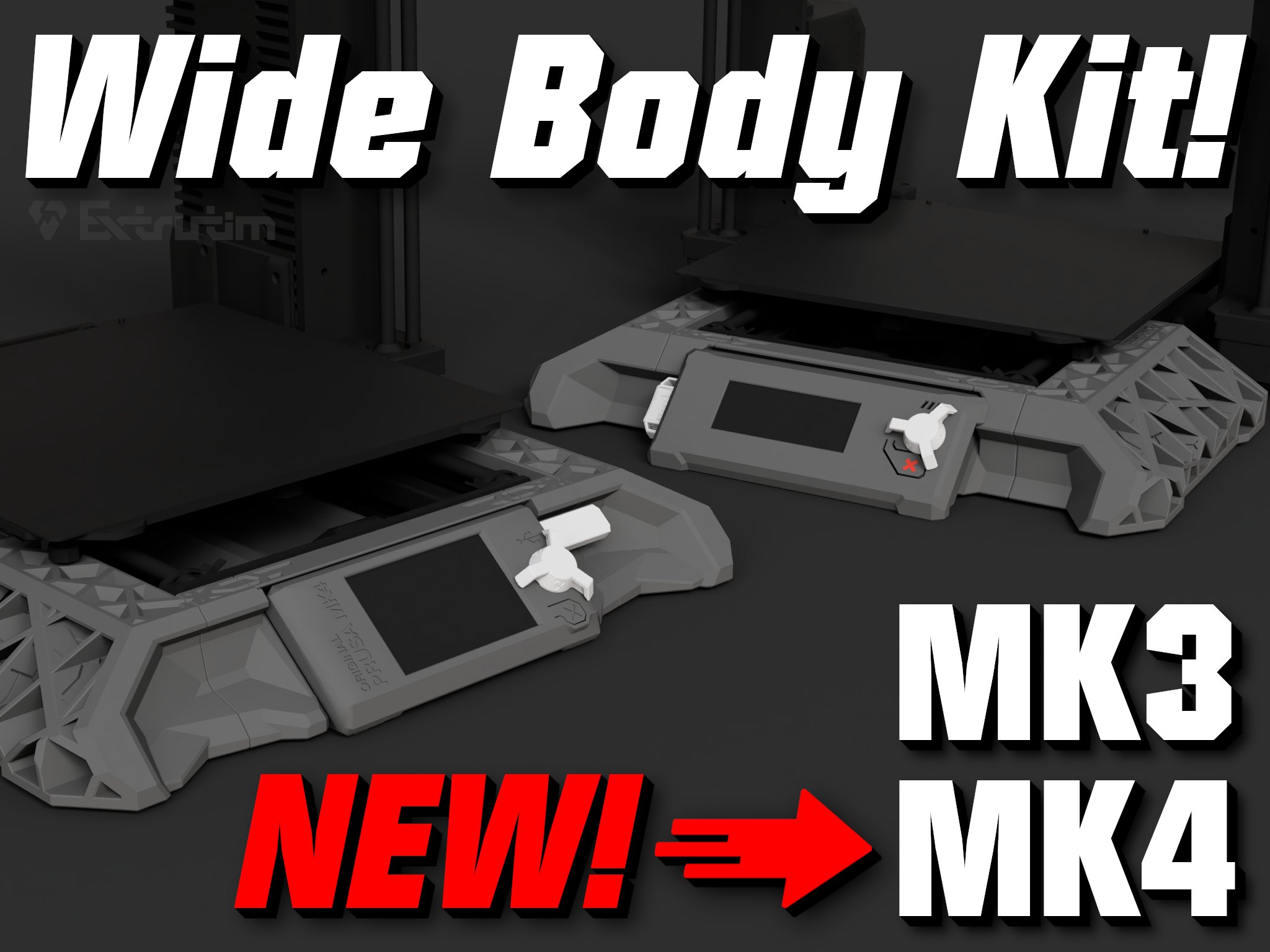 Prusa MK3 MK4 Body Kit | The Bulletproof Wide Body | MK3 MK3.5 MK3.9 ...