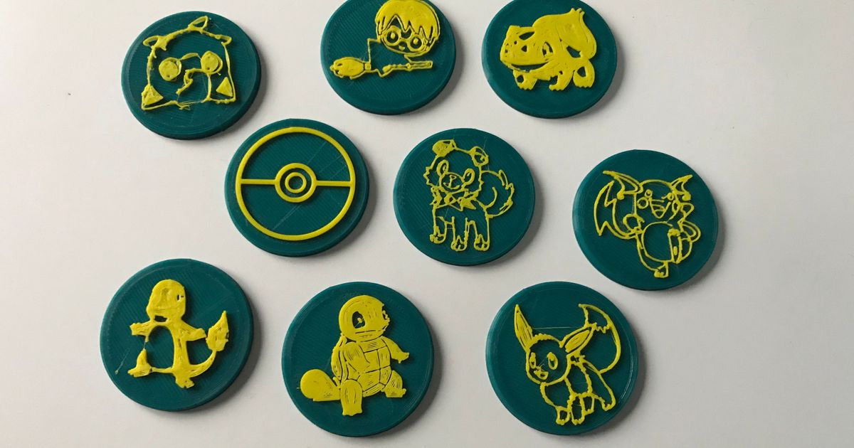 Médailles/Tokens Pokémon et Harry Potter by Ninomalbinho | Download ...