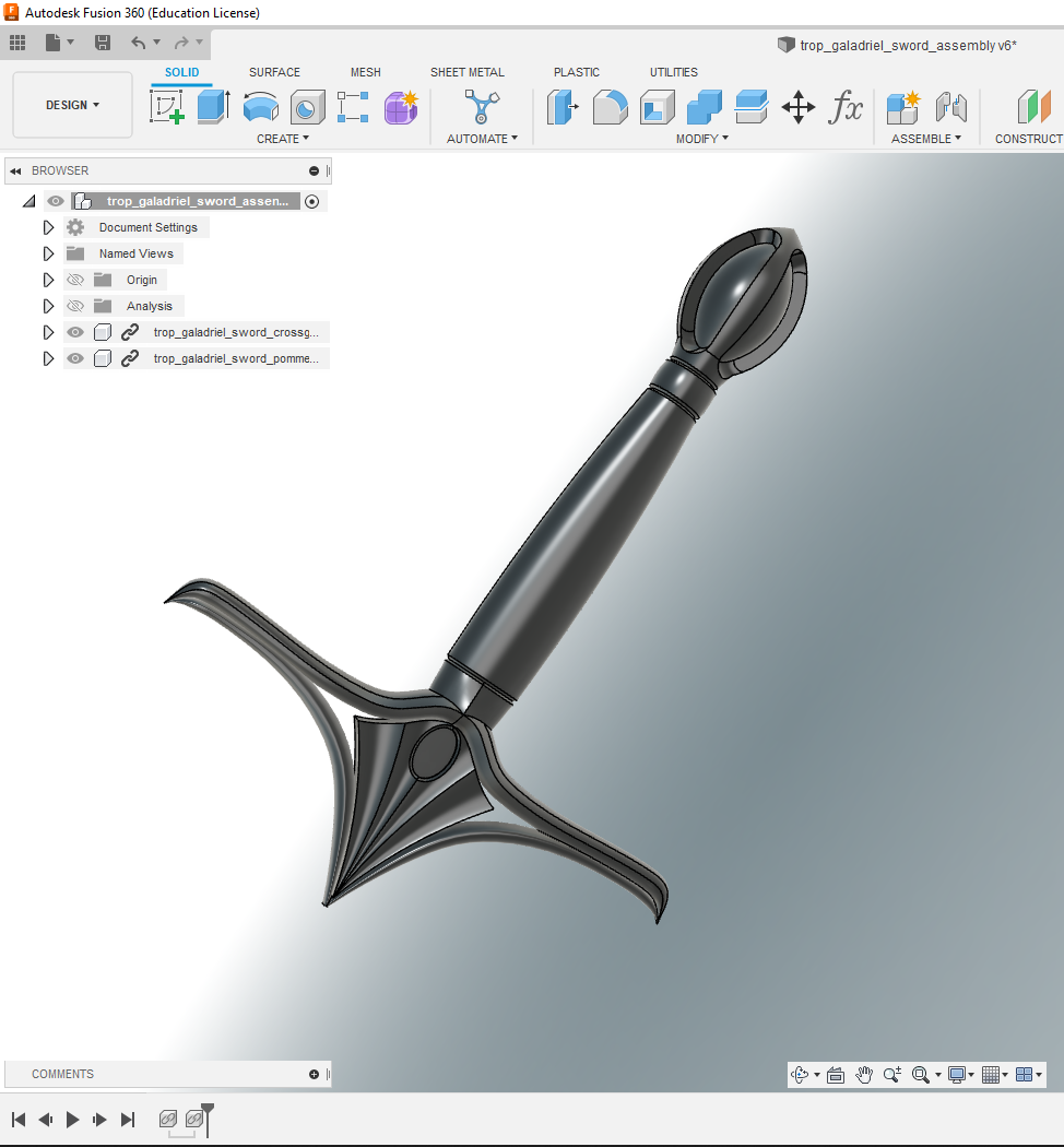 Swordhilt of Galadriel (The Rings Of Power) by NiH | Download free STL ...