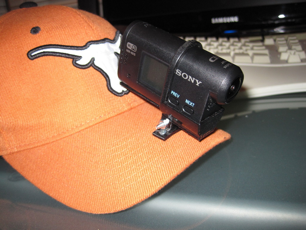 Sony HDR-AS15 Hat Camera Mount by muddtt | Download free STL model ...