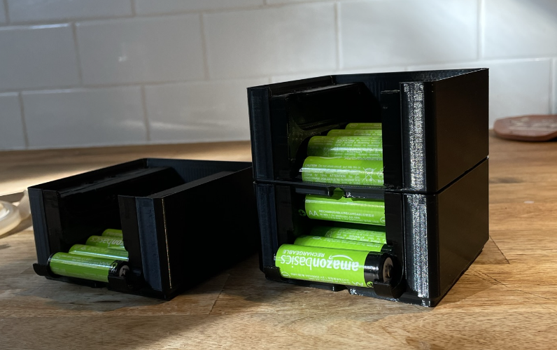 Gridfinity magnet stackable battery dispenser for Amazon Basics ...