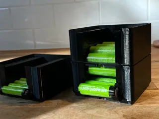 Gridfinity magnet stackable battery dispenser for Amazon Basics batteries by GraemeH | Download ...