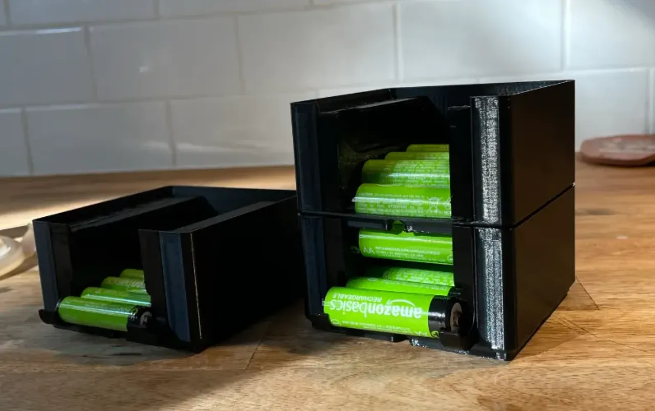 Gridfinity magnet stackable battery dispenser for Amazon Basics ...