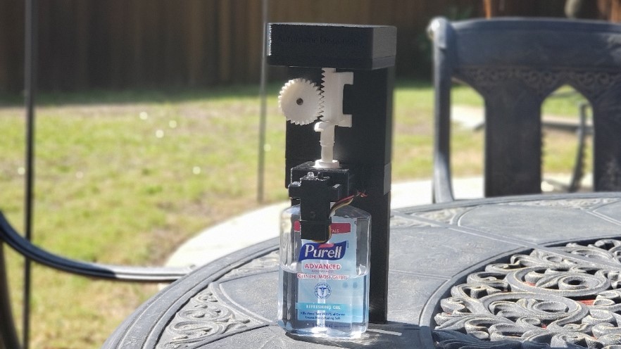 COVID KILLER 1.0 - 3D Printed Automatic Hand Sanitizer Add On by Arjun ...