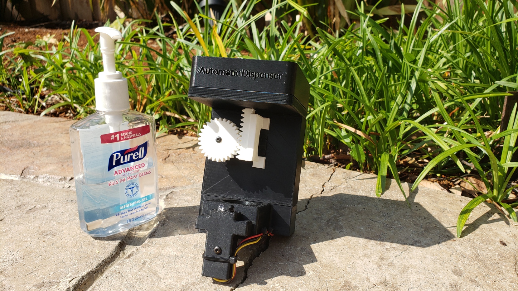 COVID KILLER 1.0 - 3D Printed Automatic Hand Sanitizer Add On by Arjun ...