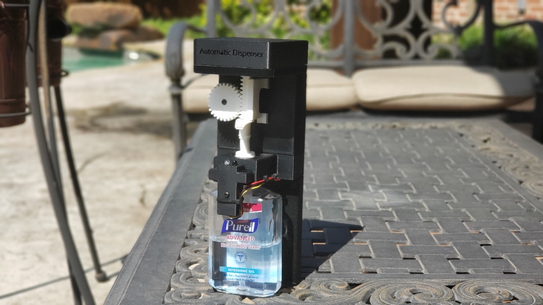 COVID KILLER 1.0 - 3D Printed Automatic Hand Sanitizer Add On by Arjun ...