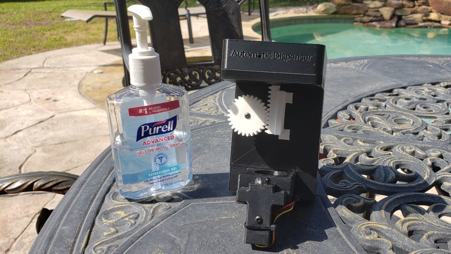 COVID KILLER 1.0 - 3D Printed Automatic Hand Sanitizer Add On by Arjun ...