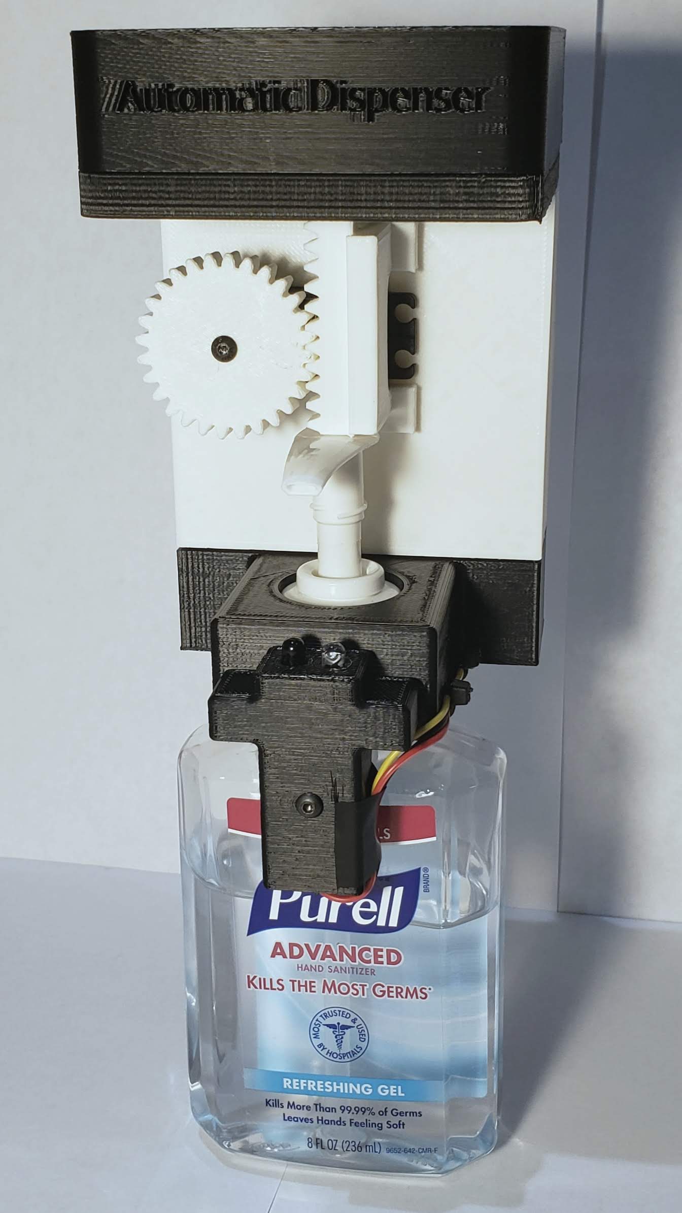 COVID KILLER 1.0 - 3D Printed Automatic Hand Sanitizer Add On by Arjun ...