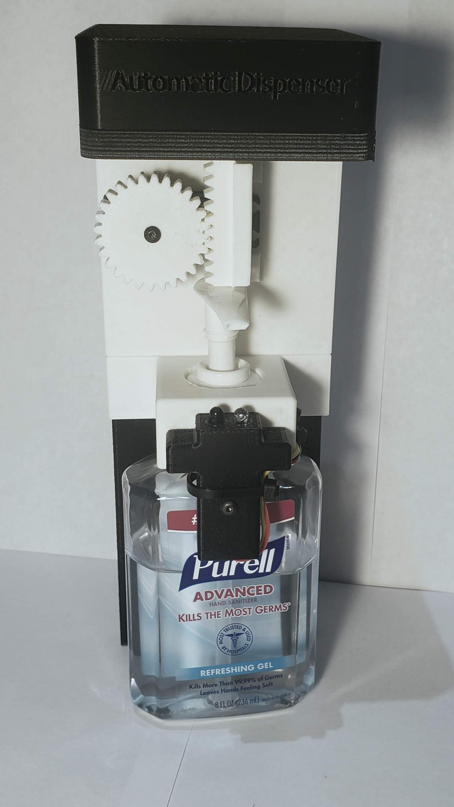 COVID KILLER 1.0 - 3D Printed Automatic Hand Sanitizer Add On by Arjun ...