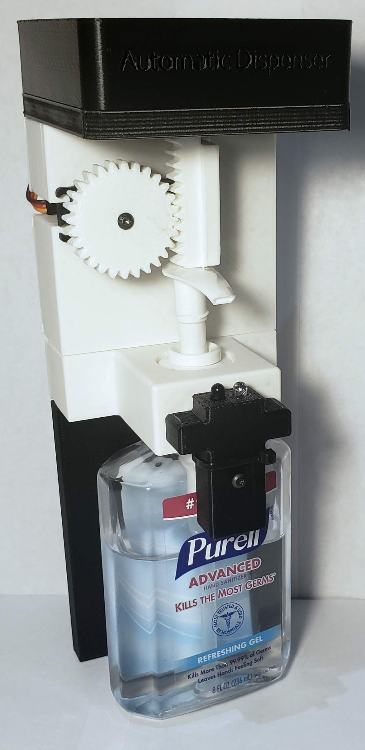 COVID KILLER 1.0 - 3D Printed Automatic Hand Sanitizer Add On by Arjun ...