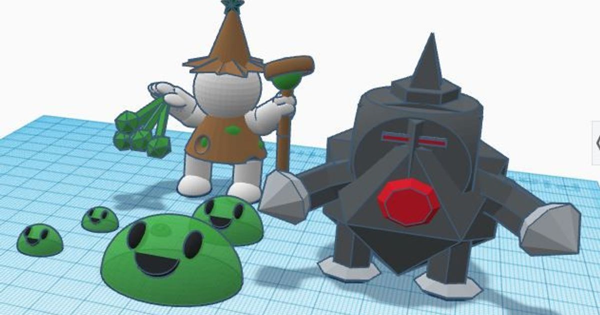 the wizard and the ruby golem by fredlari | Download free STL model ...