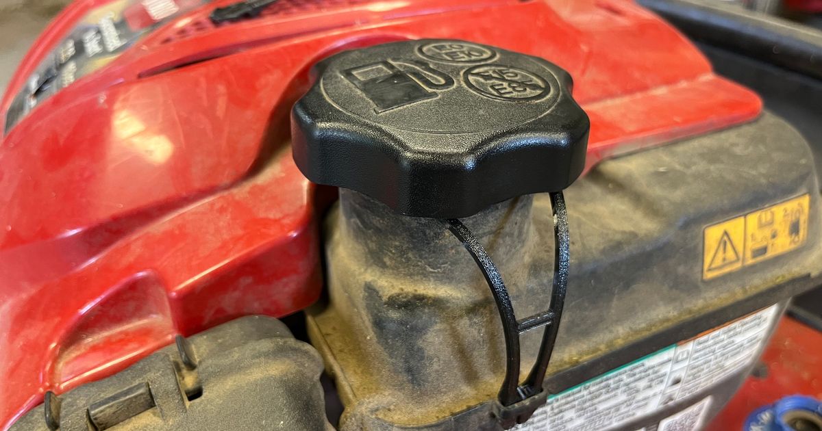 Lawnmower fuel cap retainer/holder by AdamDavenport | Download free STL ...