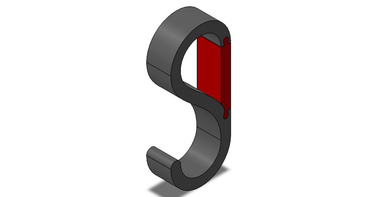 S-hook with guard (The 9Hook) by DejanK12 | Download free STL model ...