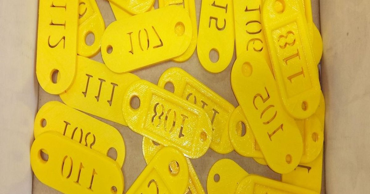 Keychain with number by Adam | Download free STL model | Printables.com