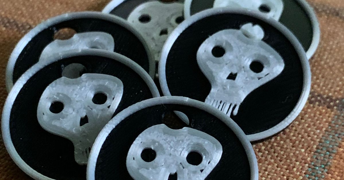 Skull Shopping Cart Token by pLfuego | Download free STL model ...