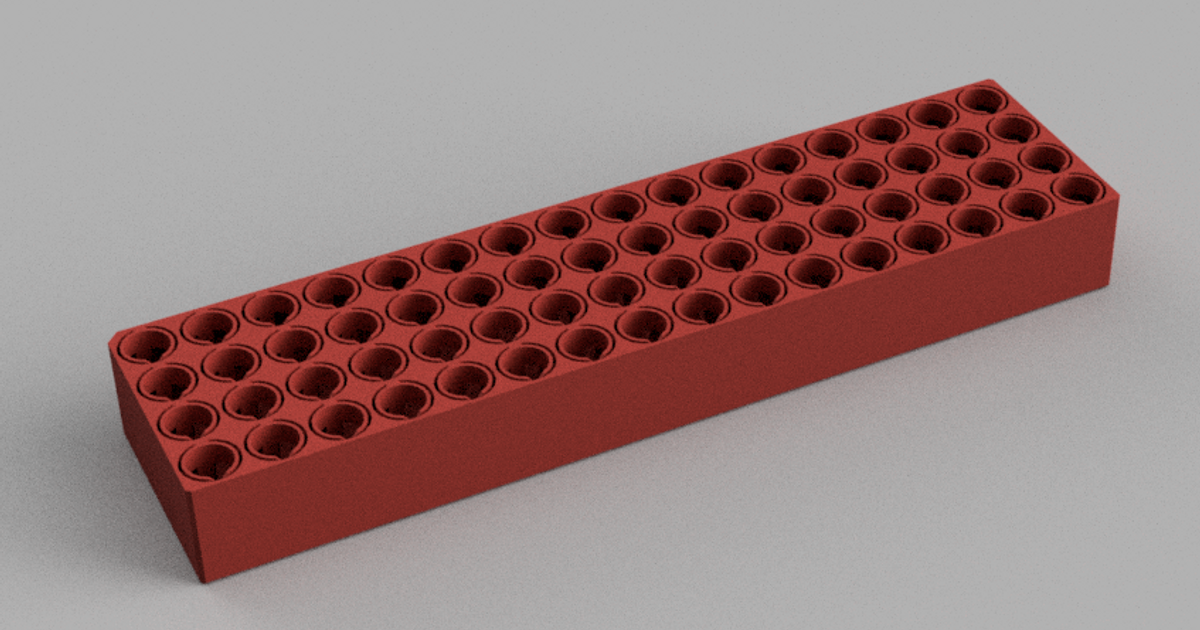 16x4 Rack for 1.5 or 2 mL Eppendorf Tubes by Stefan Huber | Download ...