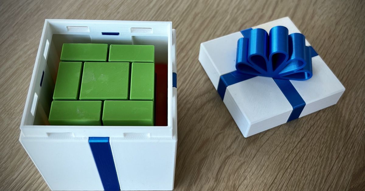 Gift Box for 3D Printy Brick Block Puzzle Box. by Pierre | Download ...
