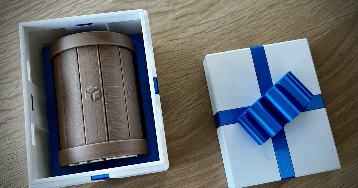 Gift Box for 3D Printy Treasure Chest Puzzle Box - Update by Pierre ...
