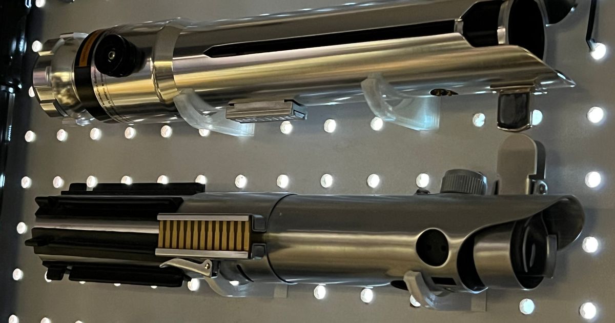 Pegboard Hook for Lightsabers by Area 55 Labs | Download free STL model ...